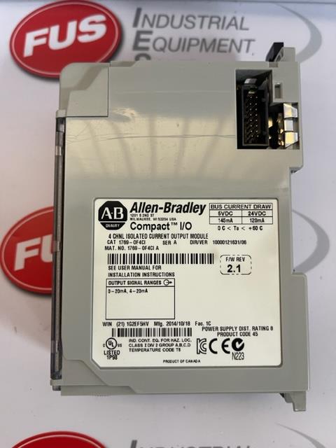 Allen-Bradley 1769-OF4CI 4 CHNL ISOLATED CURRENT OUTPUT MODULE - FUS ...