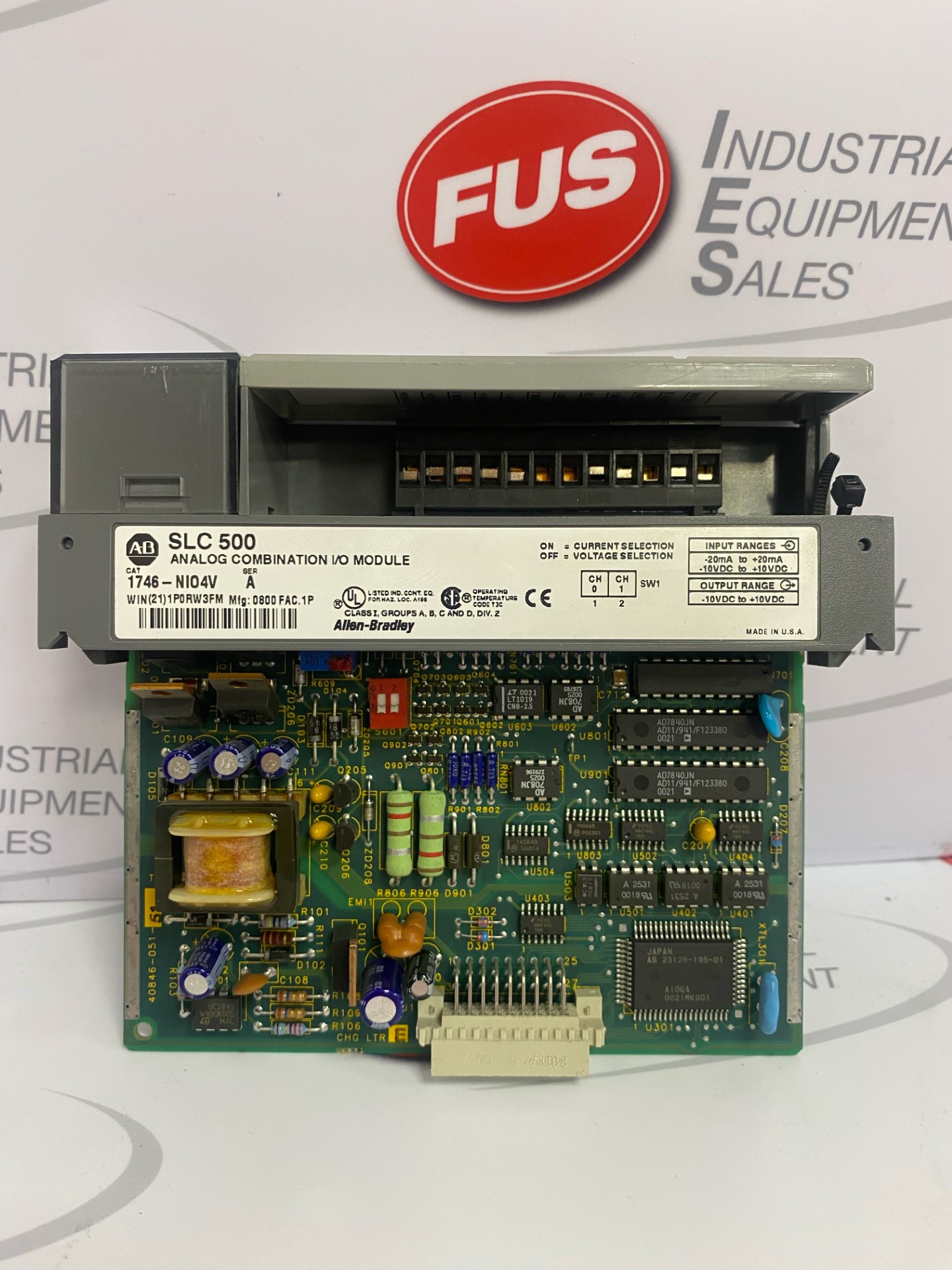 Allen Bradley SLC 500 1746-NI04V Analog Combination I/O Module, Series ...