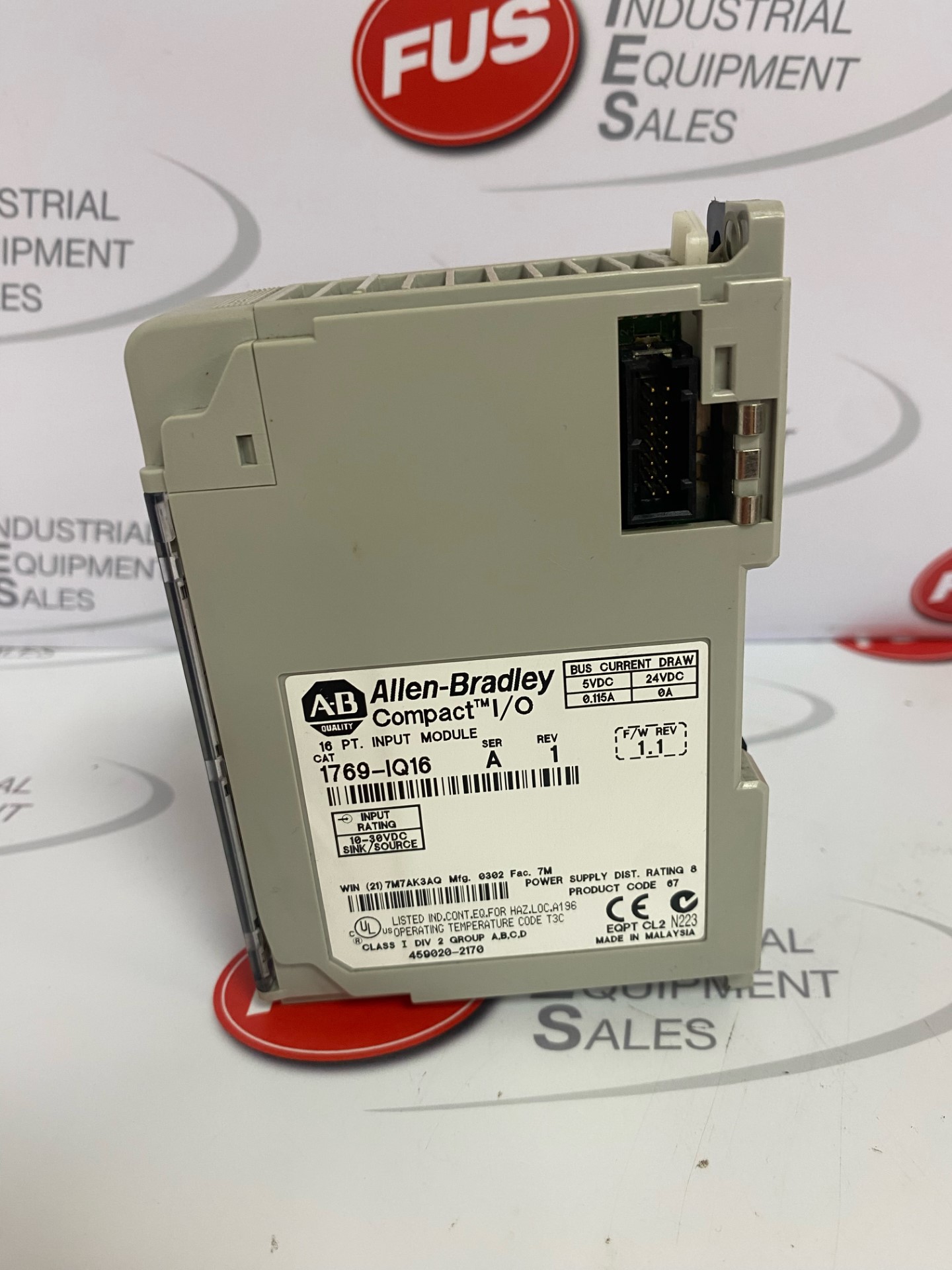 Allen Bradley 1769-IQ16, SER A, REV 1, INPUT MODULE - FUS Industrial