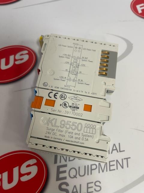 Beckhoff KL9550 Surge Filter (Field and System) 24v DC - FUS Industrial