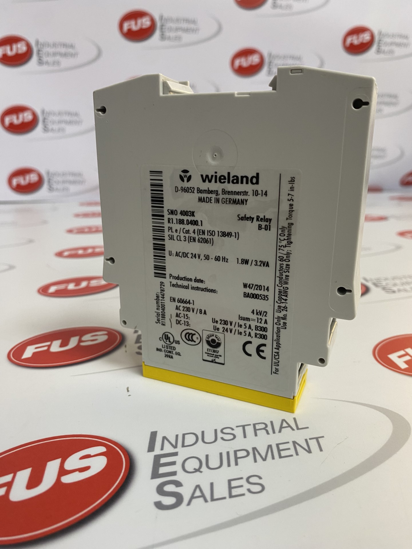 Wieland SN0 4003K Safety Relay B-01 - FUS Industrial