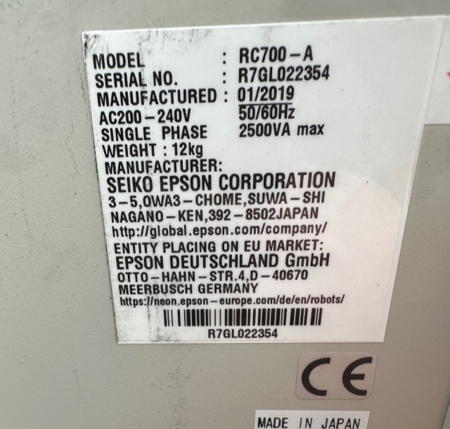 EPSON G10-654S Robot with RC700-A Controller - FUS Industrial