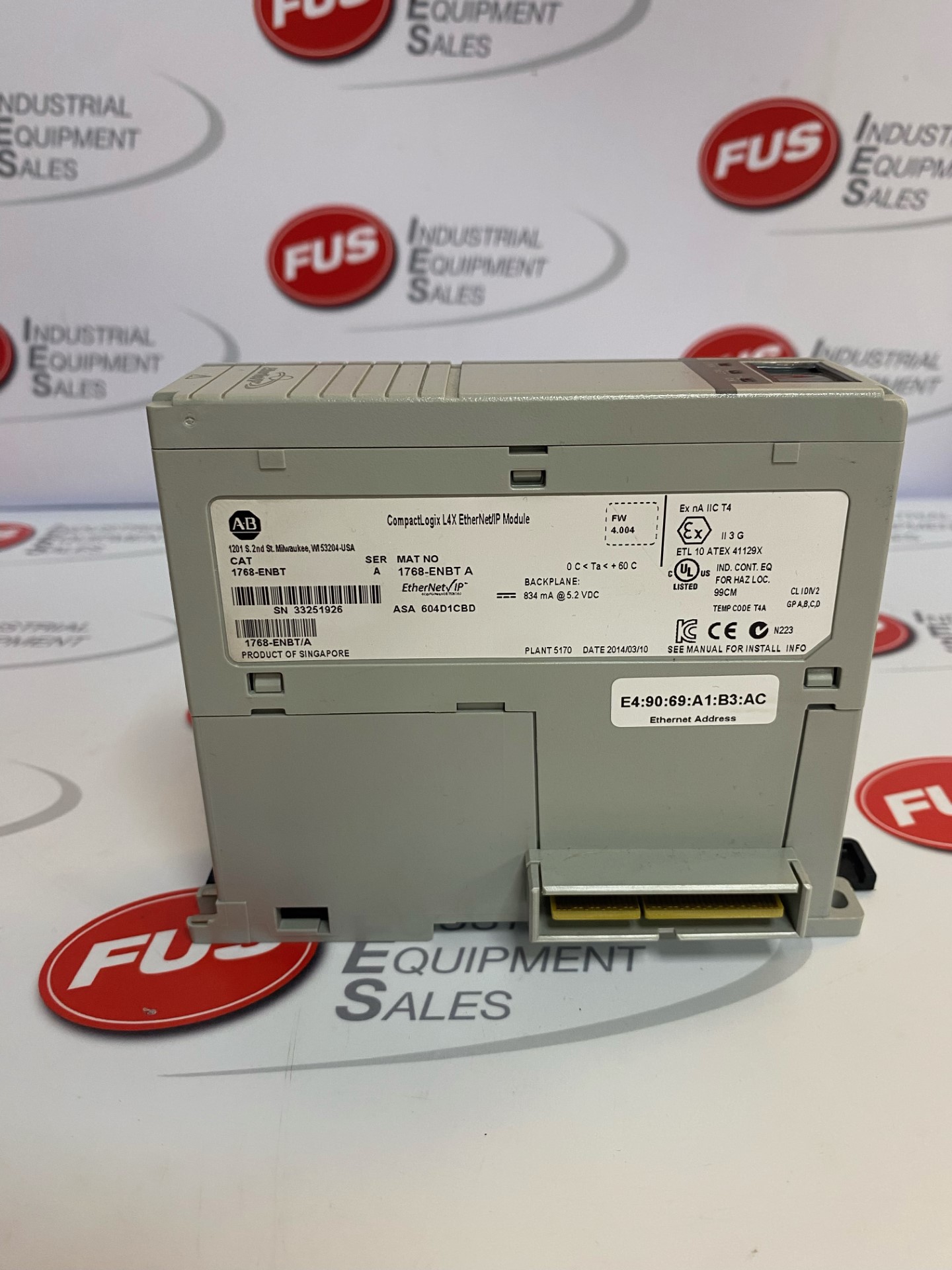 Allen Bradley 1768-ENBT CompactLogix L4X Ethernet Module - FUS Industrial