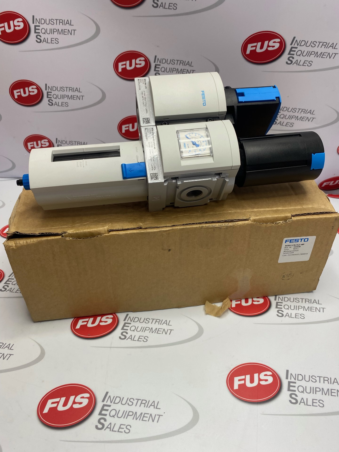 FESTO MS6-LFR-3/8-D7-E-R-V-AS with MS6-EM1-3/8 - FUS Industrial