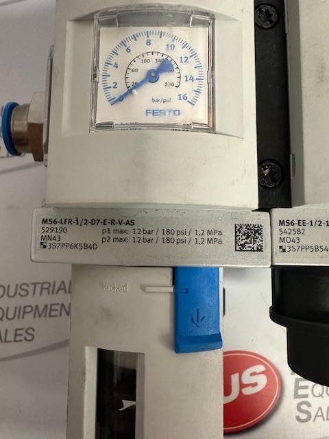 FESTO MS6-LFR-1/2-D7-E-R-V-AS Filter Control Valve MS6-EE-1/2-10V24 ON ...
