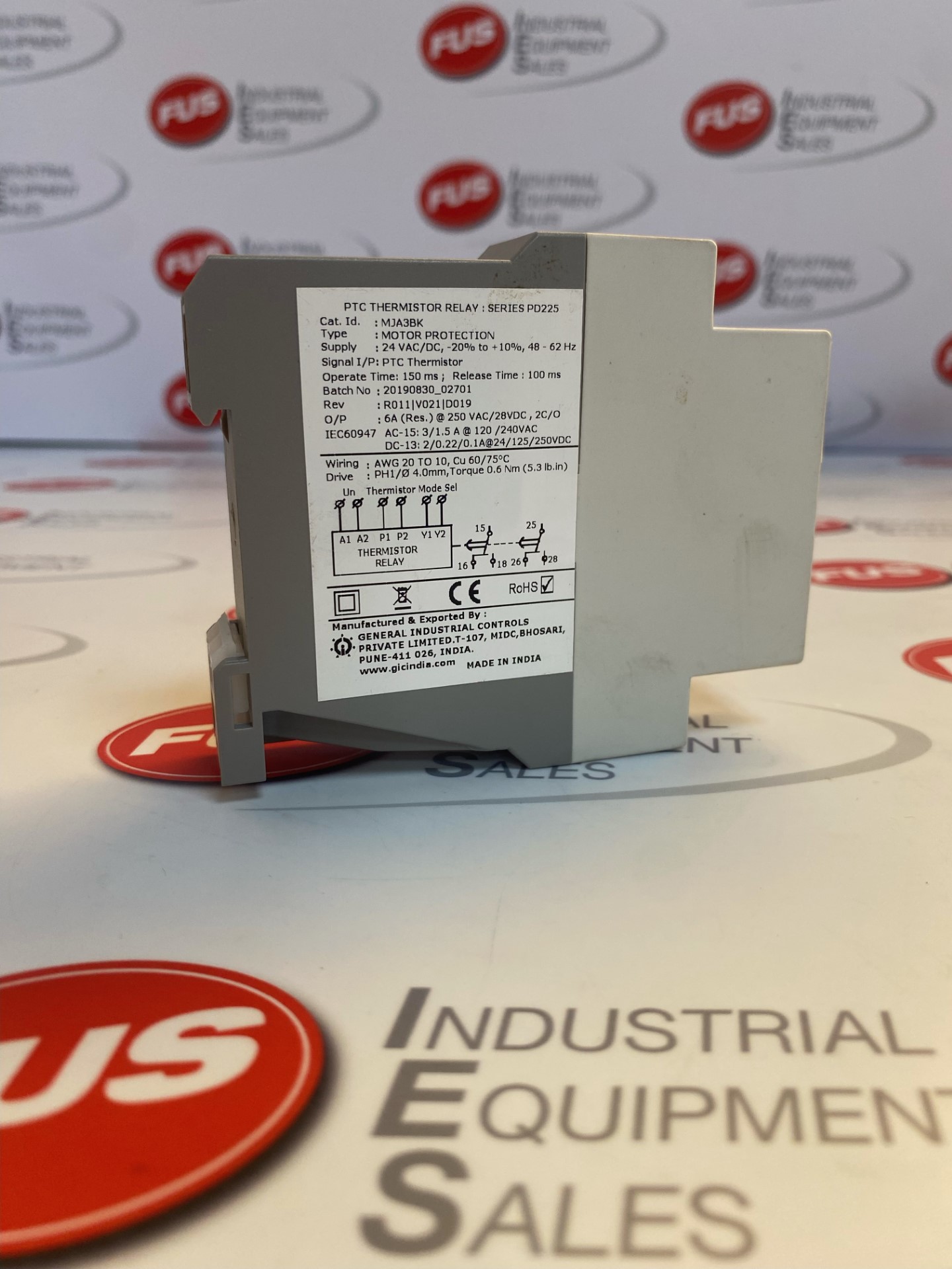 GIC MJA3BK PTC THERMISTOR RELAY PD225 - FUS Industrial