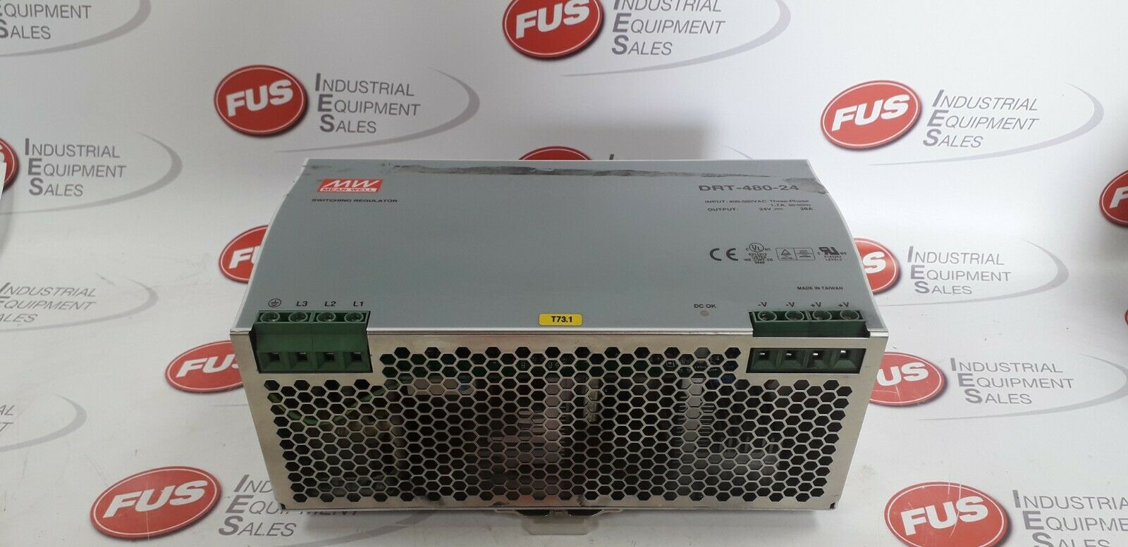 Mean Well DRT-480-24 DIN Rail Power Supply Input : 400-500VAC Three ...