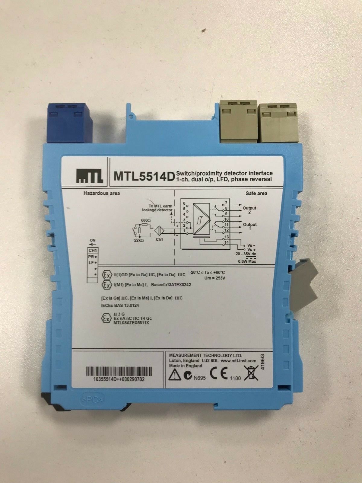 MTL 5514D / MTL5514D Switch / Proximity Detector Interface - FUS Industrial
