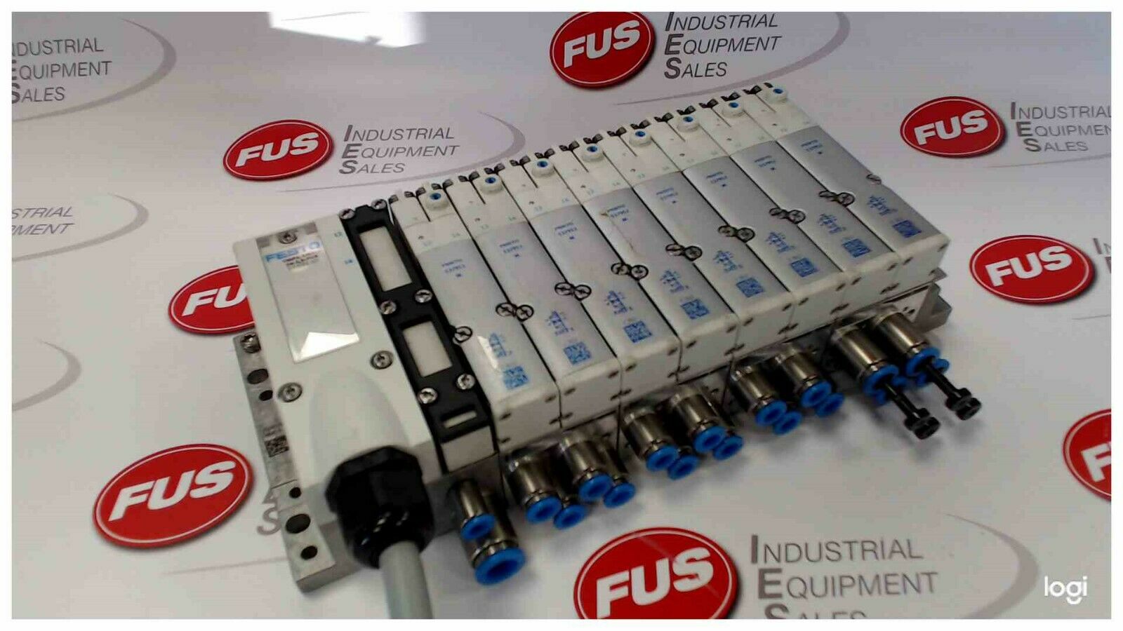 FESTO VMPA-KMS2-24-5-PUR Manifold Block plus 8 x 537952 Solenoid Valves ...