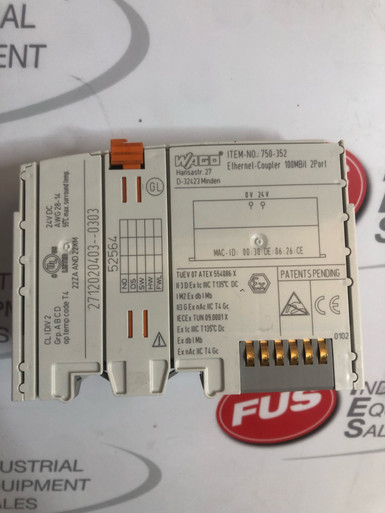 WAGO 750-352 ETHERNET COUPLER - FUS Industrial