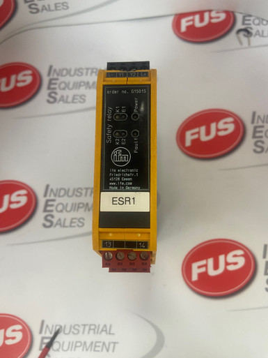 IFM ELECTRONIC G1501S SAFETY RELAY - FUS Industrial