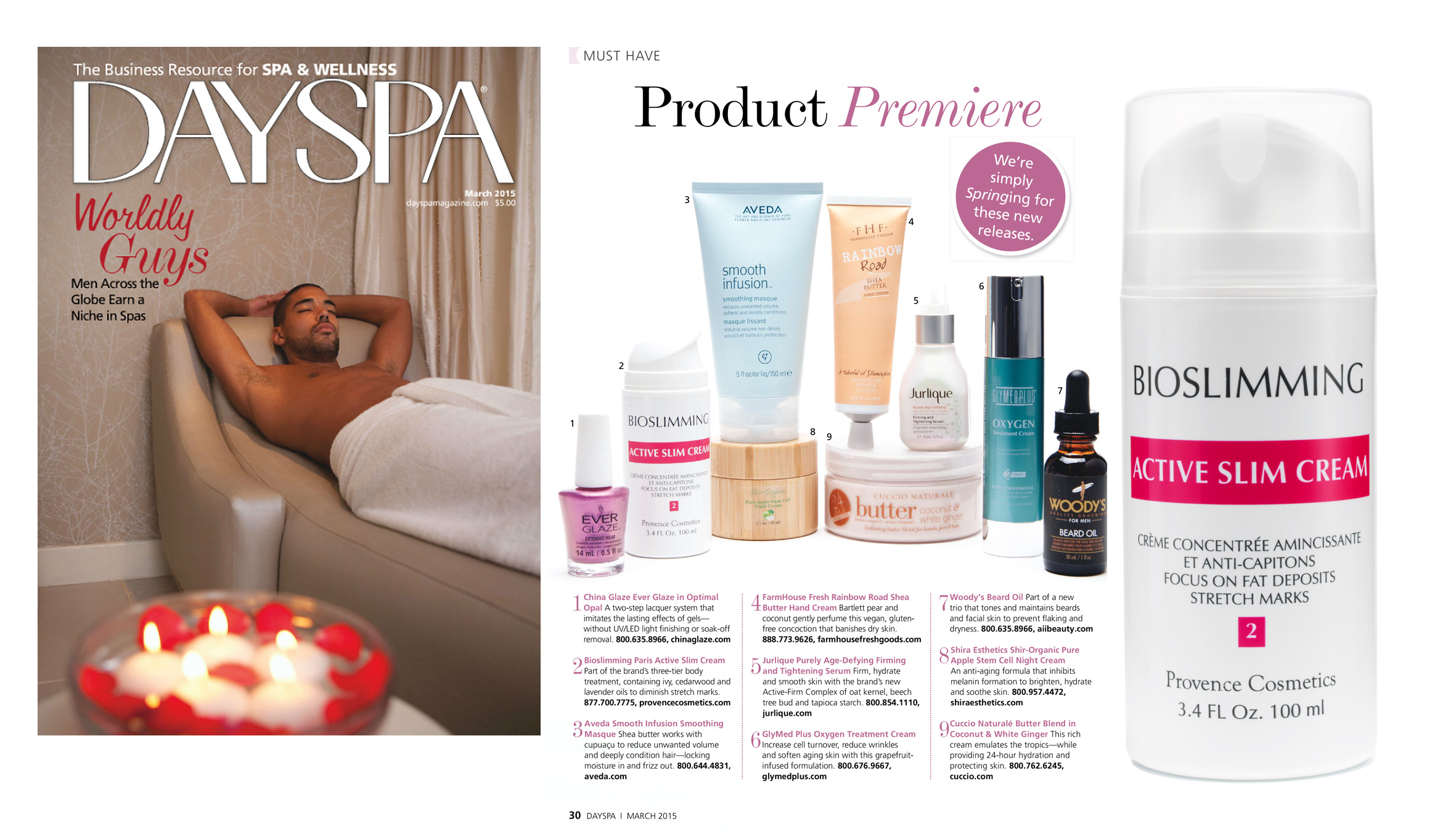 DAY SPA MAGAZINE PREMIERES BIOSLIMMING ACTIVE SLIM CREAM - Provence ...