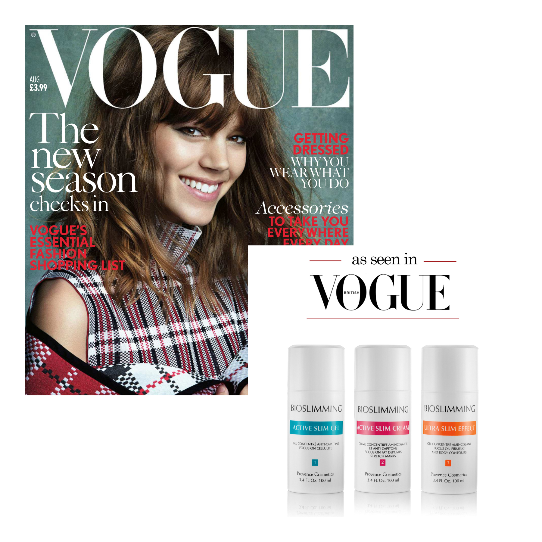 BIOSLIMMING TRIO IN BRITISH VOGUE - Provence Cosmetics Inc. Professional