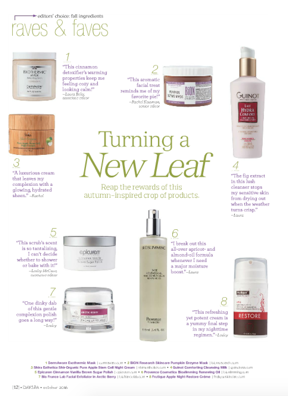 BIOSLIMMING RENEWING IN DAYSPA MAGAZINE - Provence Cosmetics Inc ...