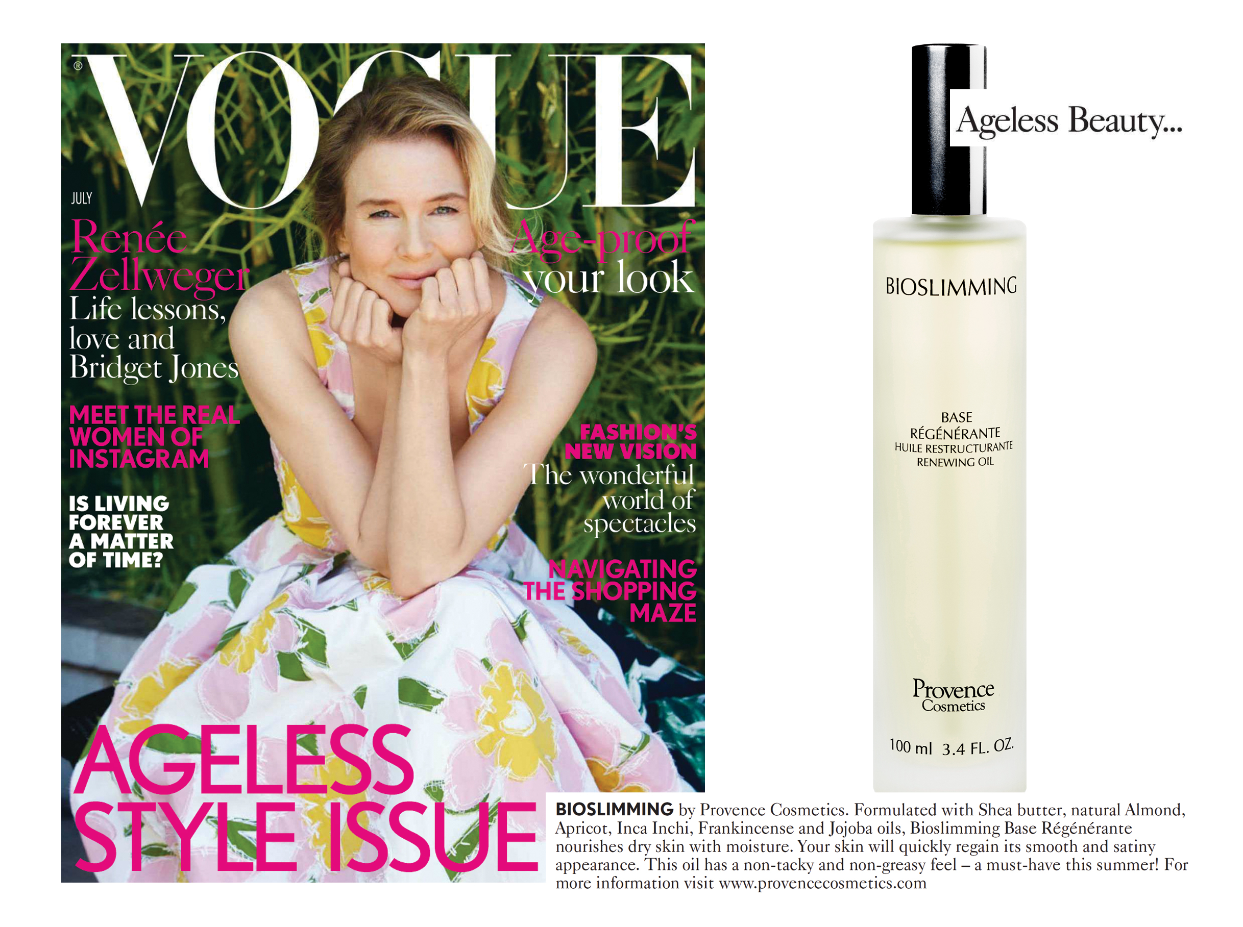 BIOSLIMMING RENEWING OIL SEEN IN VOGUE - Provence Cosmetics Inc ...