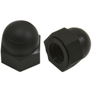 Black Nylon Cap Nut - 4 Pack