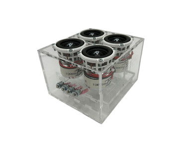 SMD Clear Acrylic Enclosure for 4 Subs - B2 Audio 2" 4-Ohm Rampage RC2 ...