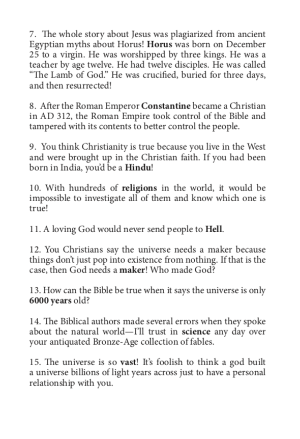 One Minute Answers to Skeptics' Top Forty Questions