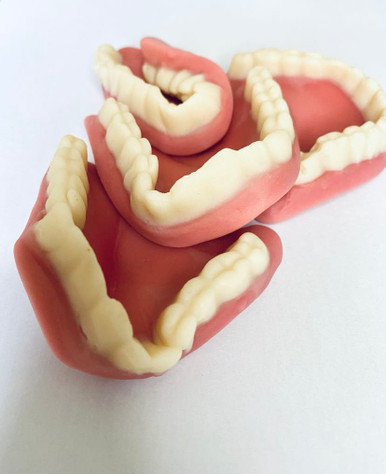 Giant Jelly Dentures False Teeth x 2 (a pair) Novelty Sweet, strawberry ...