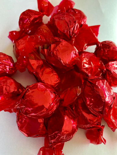Jamiesons Raspberry Ruffles in red wrapper, raspberry & coconut covered ...