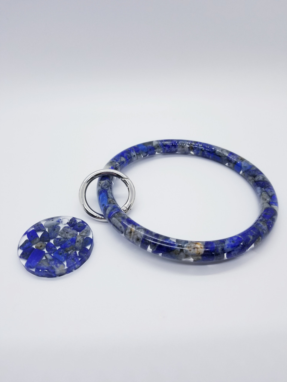 Lapis Chip Bangle Keychain - Soo Charming