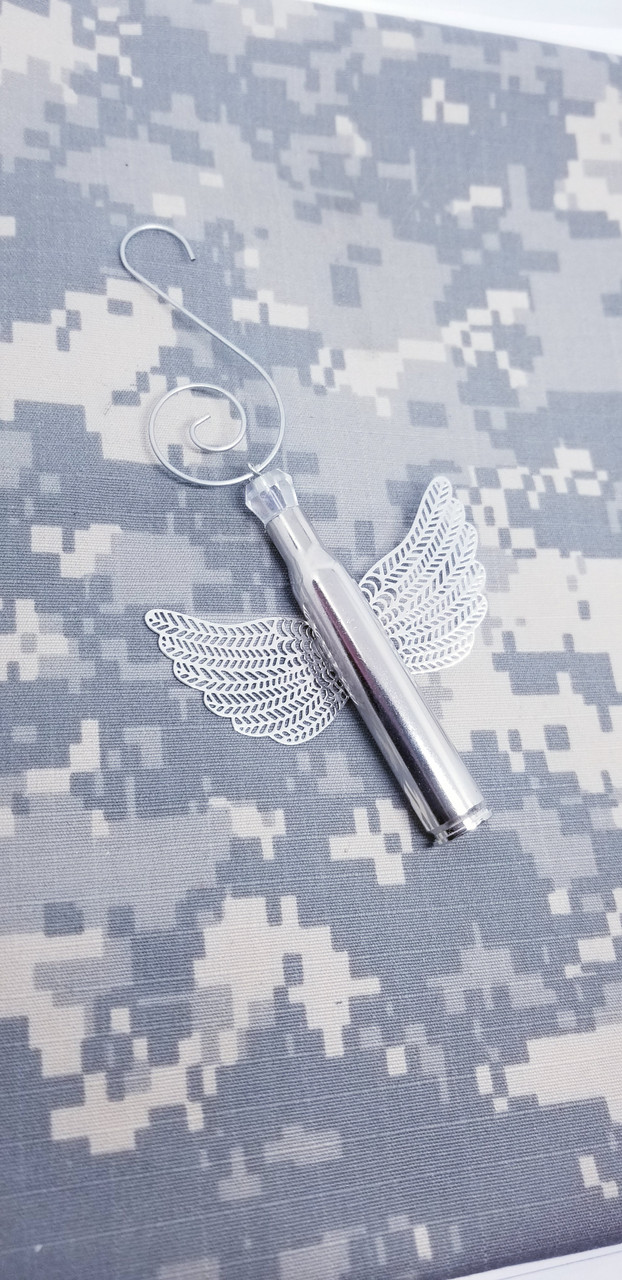 280 Caliber Silver Bullet Casing Angel Christmas Tree Ornament - Soo ...