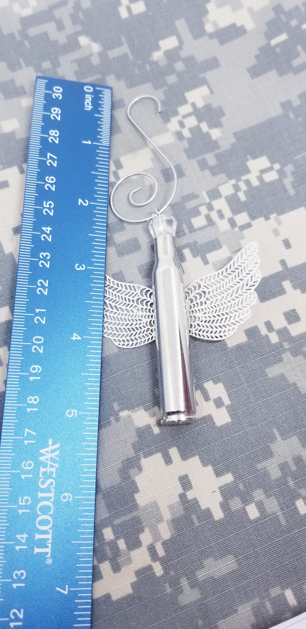 280 Caliber Silver Bullet Casing Angel Christmas Tree Ornament - Soo ...