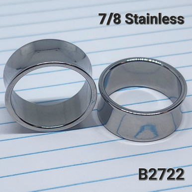 7/8 Inch Stainless Tunnels Gauges Plugs B2722 - Soo Charming
