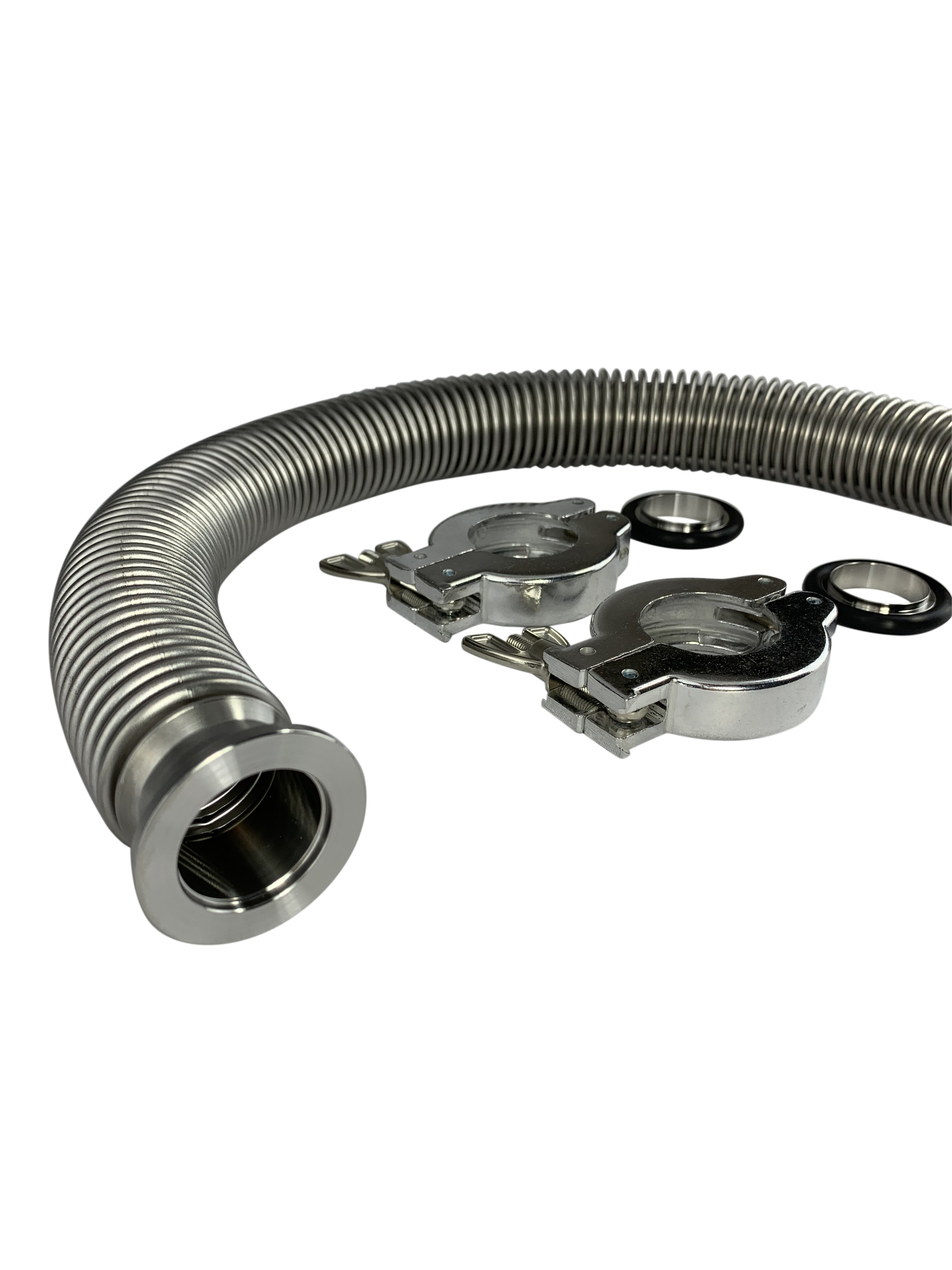 20" Thin-walled Stainless Bellow Vacuum Hose with NW25 Fittings
