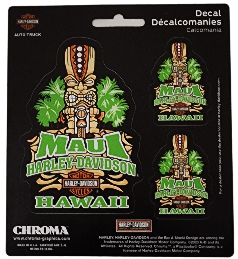 Harley-Davidson Maui Tiki Guy Decal
