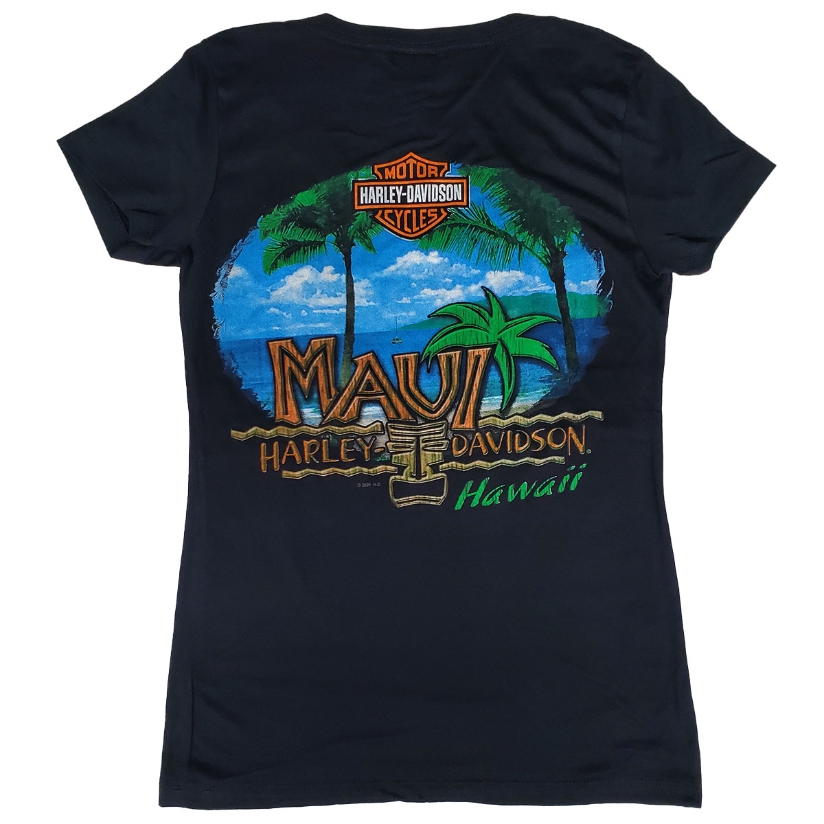 Harley-Davidson Women's Tiki Ocean V-neck Tee