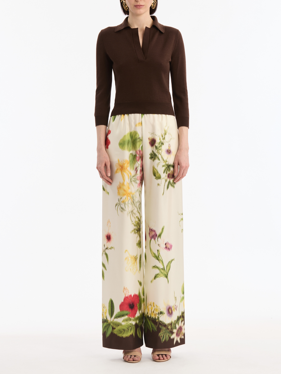 Oscar de la Renta 3/4 Sleeve Light Weight Polo