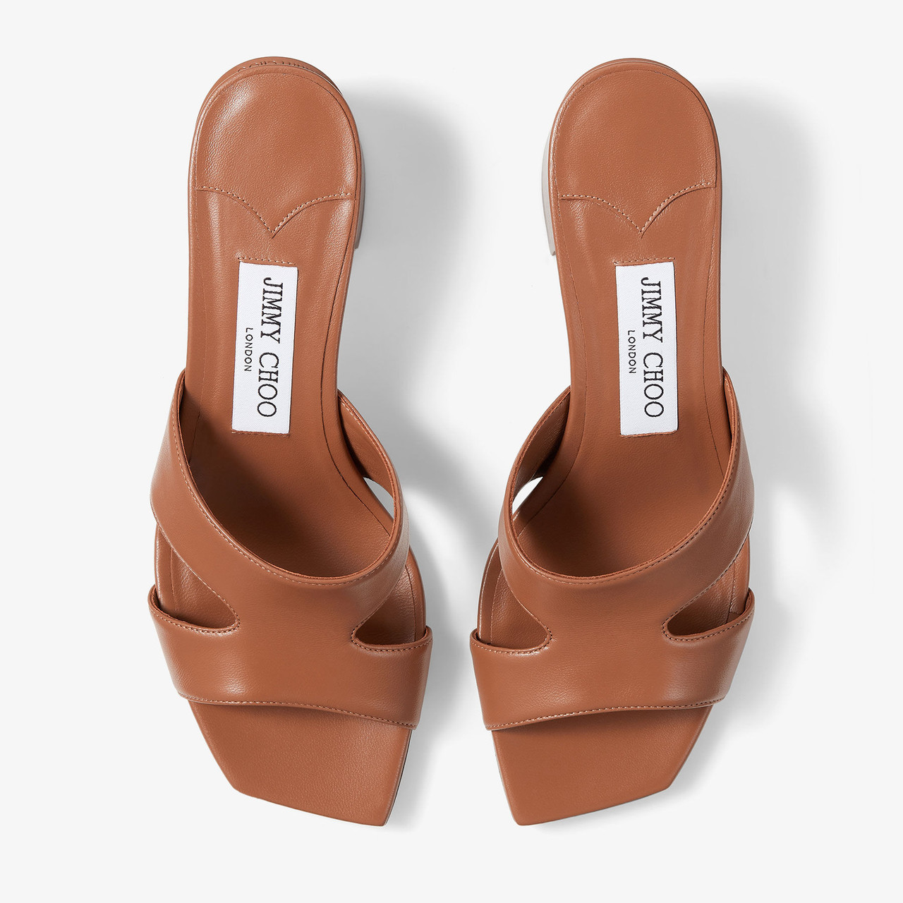 Jimmy Choo Ellison Mule 45 Nappa Leather Mules in Cuoio