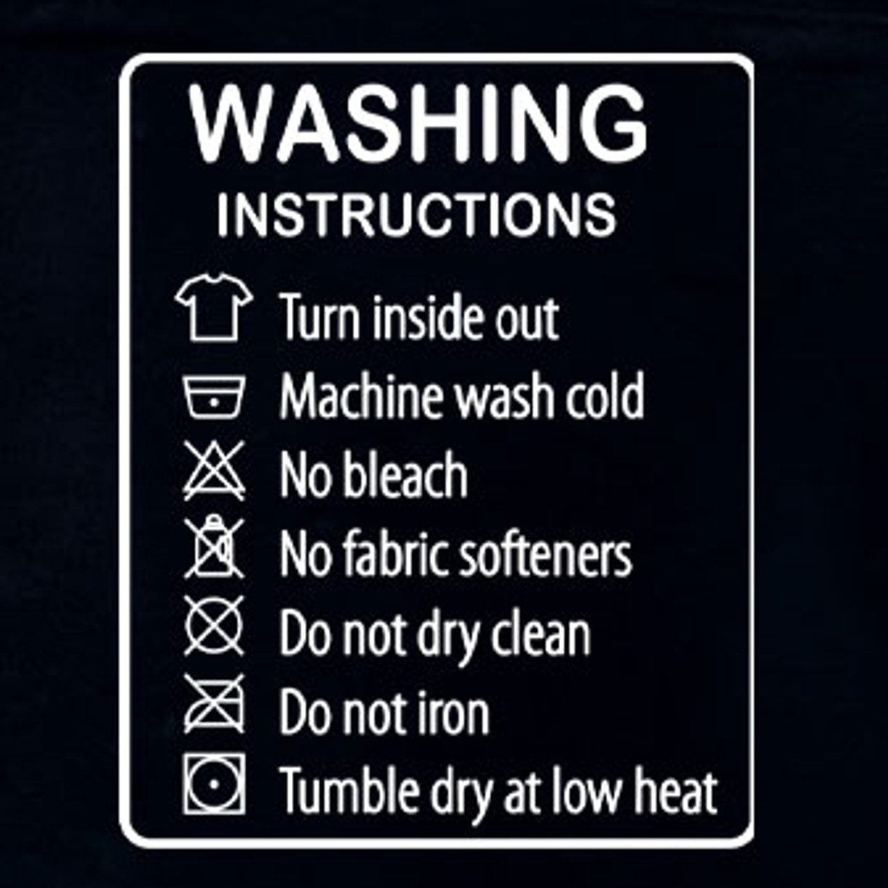 Washing Instructions DTF Heat Transfer