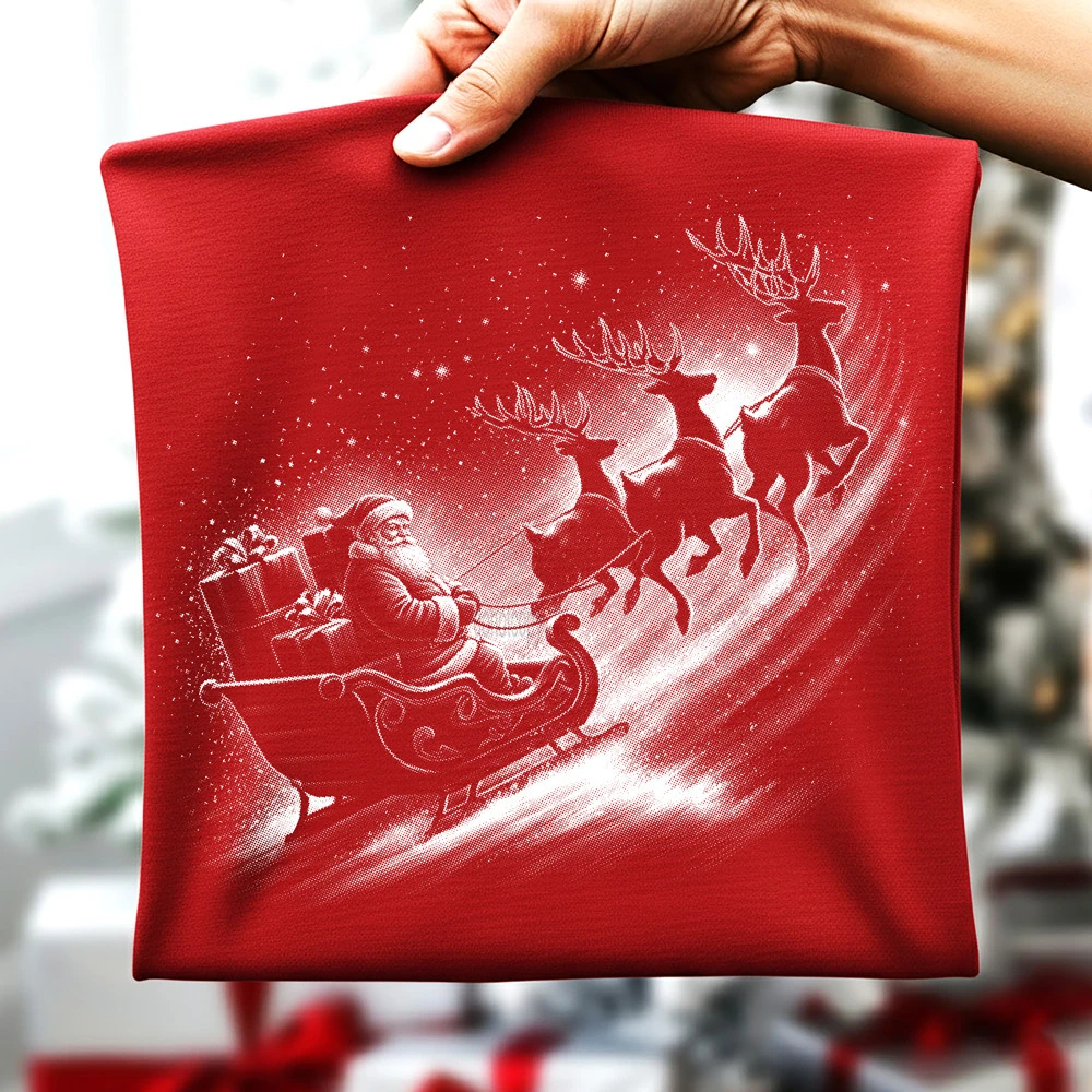 Vintage Santa's Sleigh Ride DTF Heat Transfer