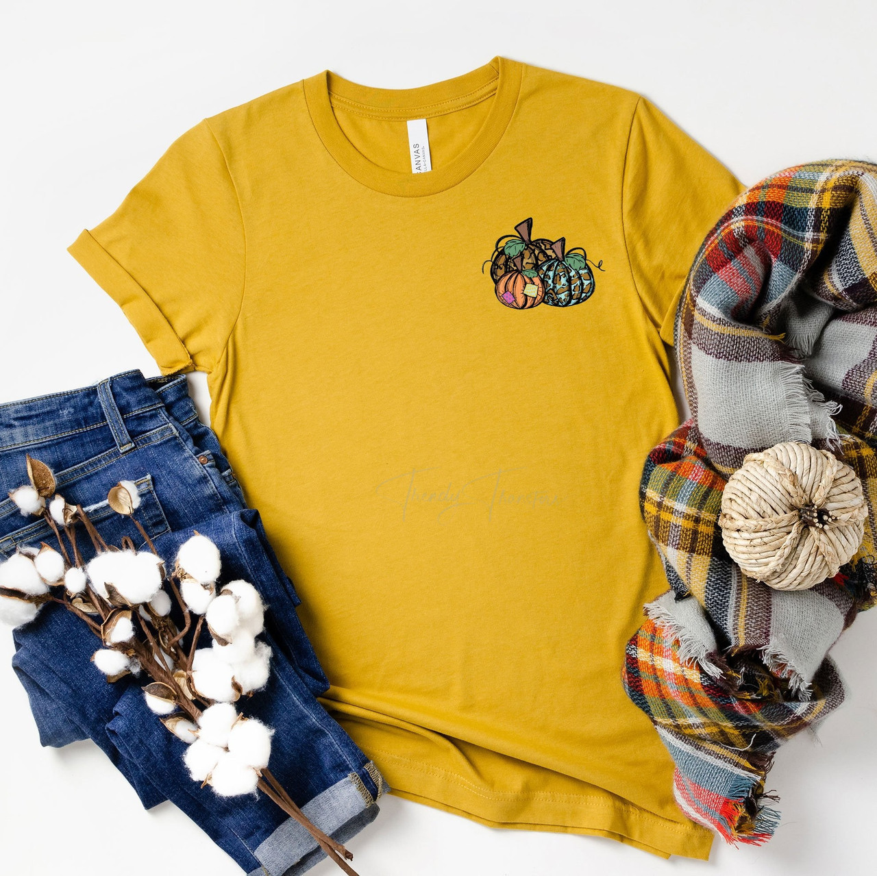 Leopard Patchwork Pumpkins Screen Print Heat Transfer - Trendy Transfers