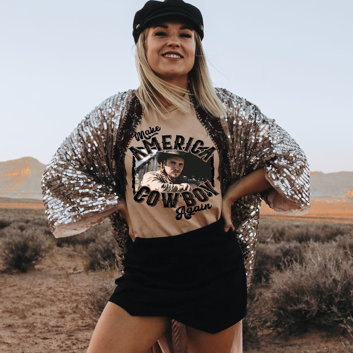 Make America Cowboy - RIP Screen Print Heat Transfer