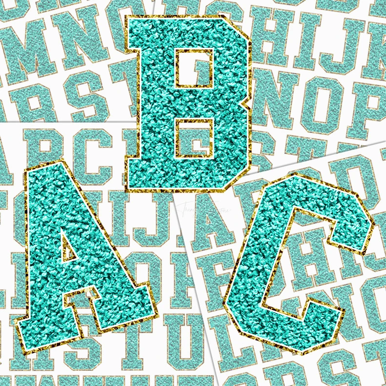 Purple Glitter Letters Sticker Sheet