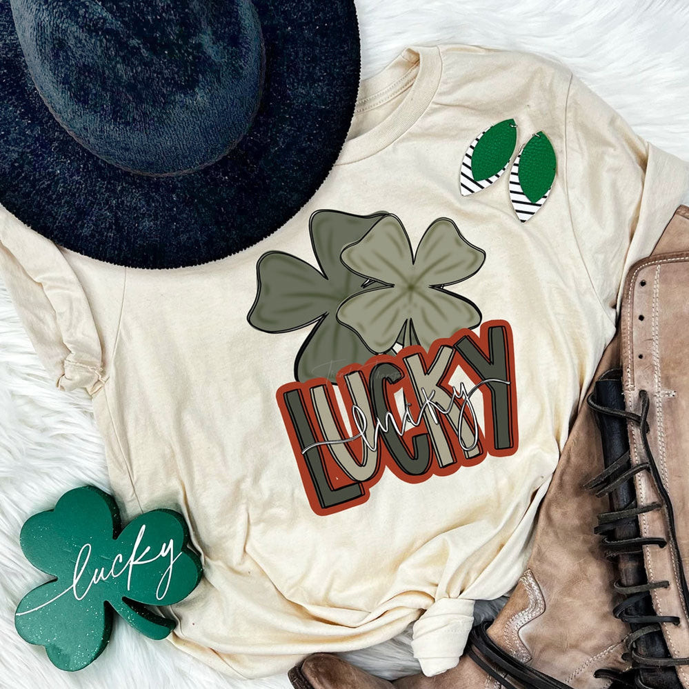 Lucky Screen Print Heat Transfer - Trendy Transfers