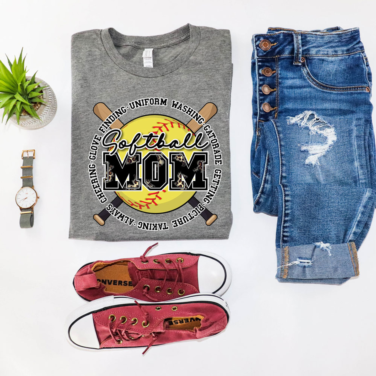 Softball Mom Leoaprd Dtf Heat Transfer