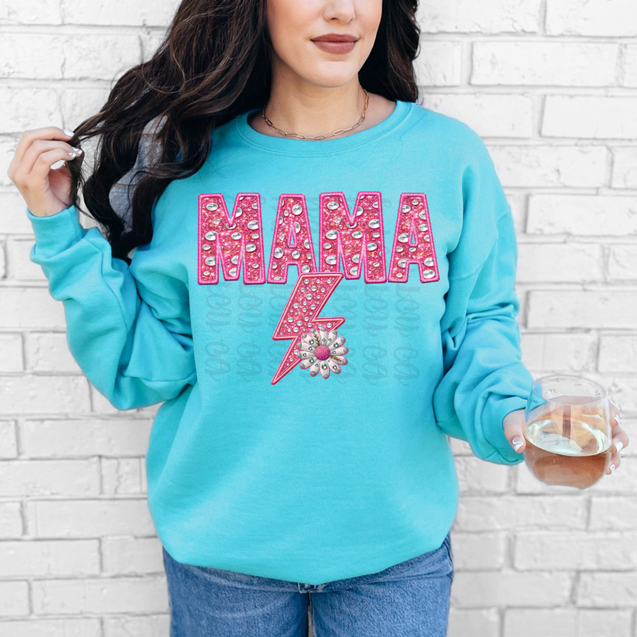 Mama Faux Embroidery Dtf Heat Transfer