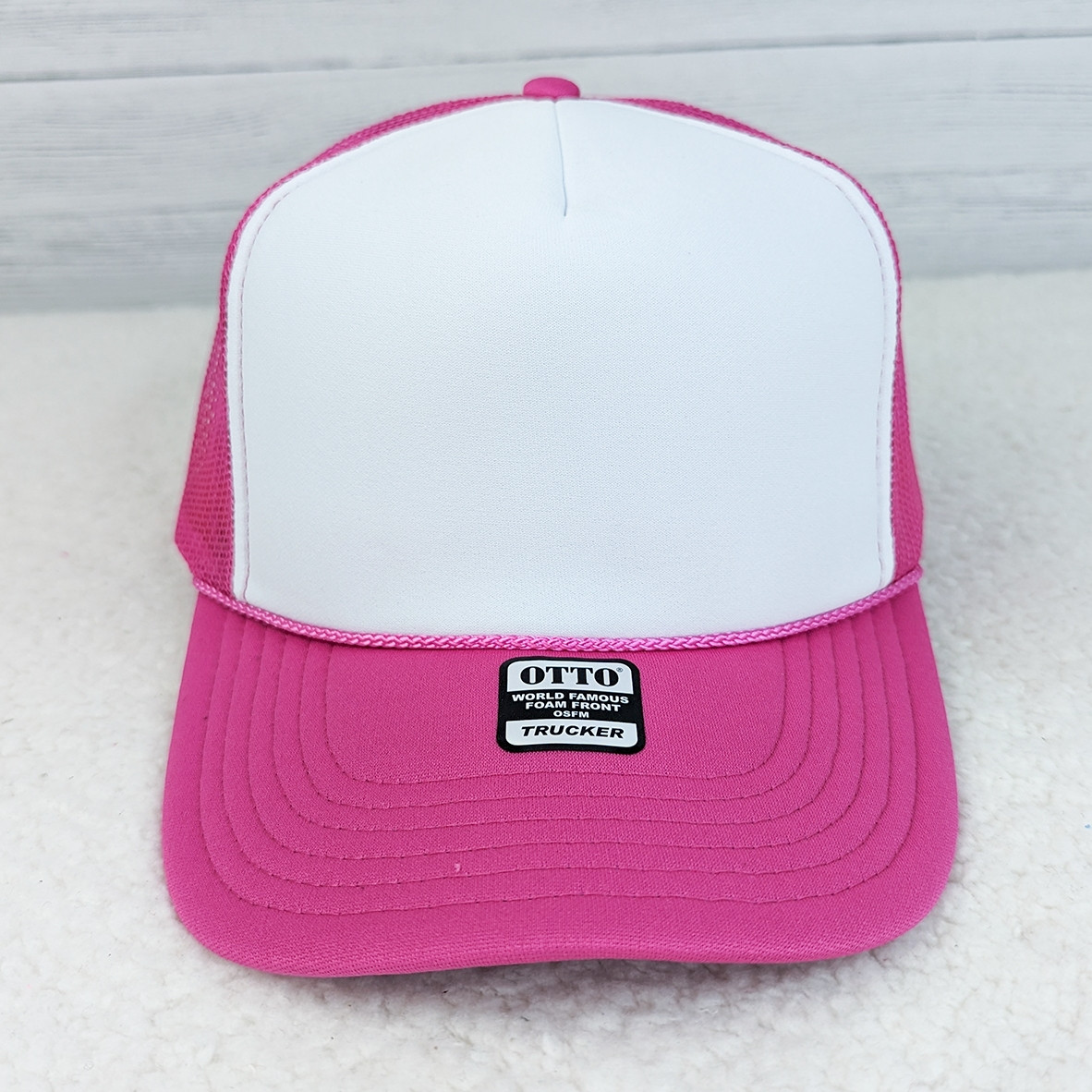 Pink & White Foam Trucker Hat