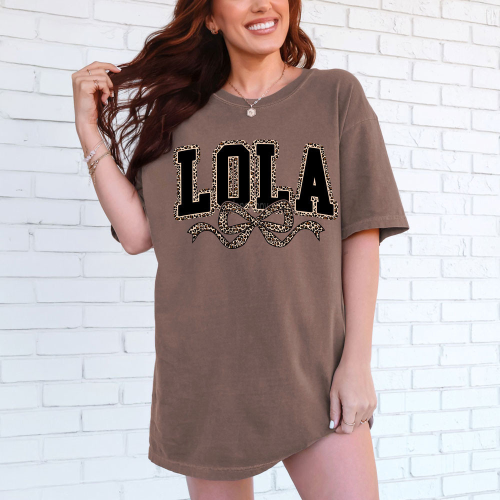 Lola Leopard Bow DTF Heat Transfer