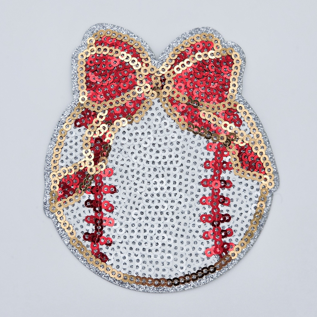 Baseball Coquette Sequin HAT/POCKET Patch