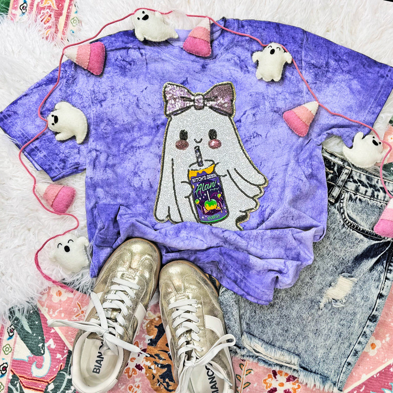 Ghost “Witch’s Brew” Sequin Patch – Viral Halloween Applique