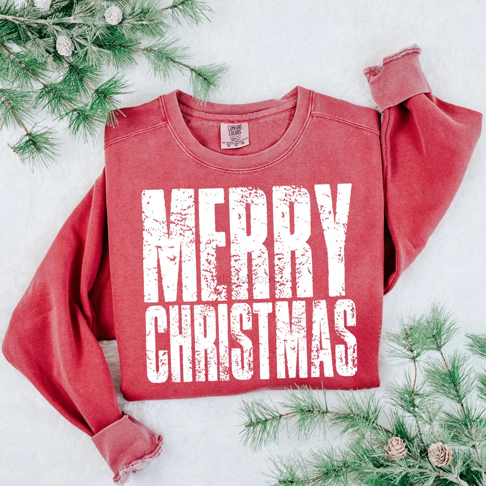 Merry Christmas WHITE DTF Heat Transfer