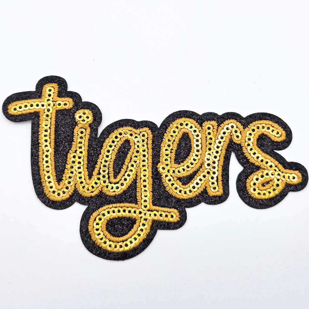 Tigers Gold Sequin HAT/POCKET Patch