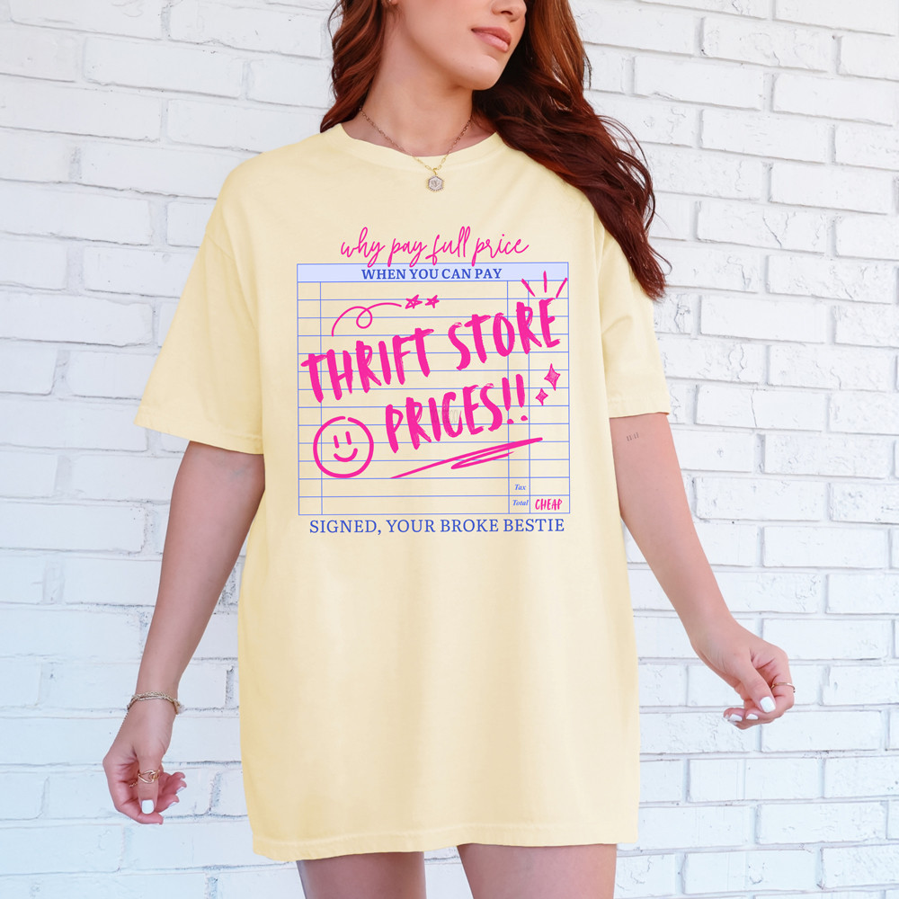Why Pay Full Price When You Can Pay Thrift Store Prices DTF Heat Transfer