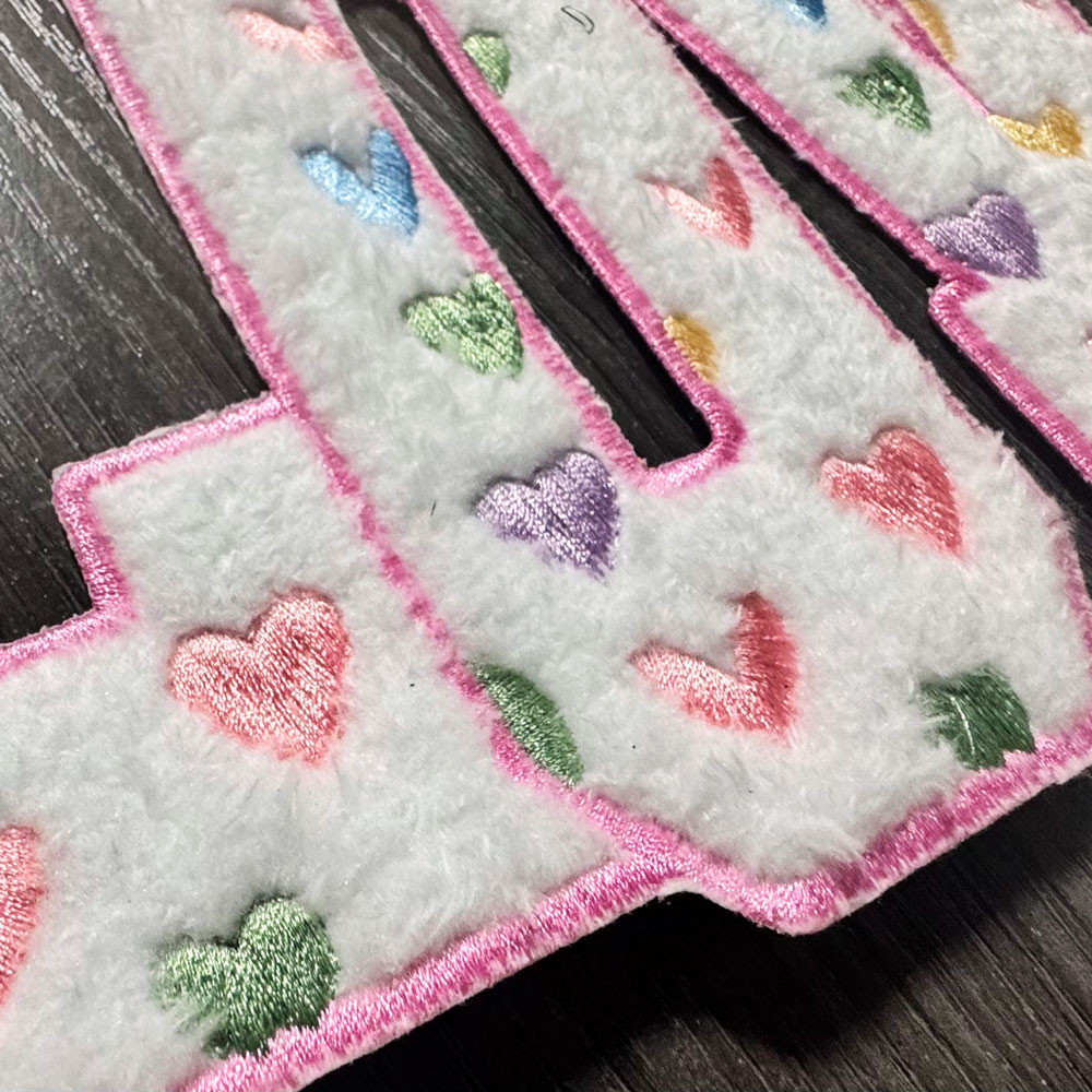 LOVE Multicolor Heart Fluffy Patch