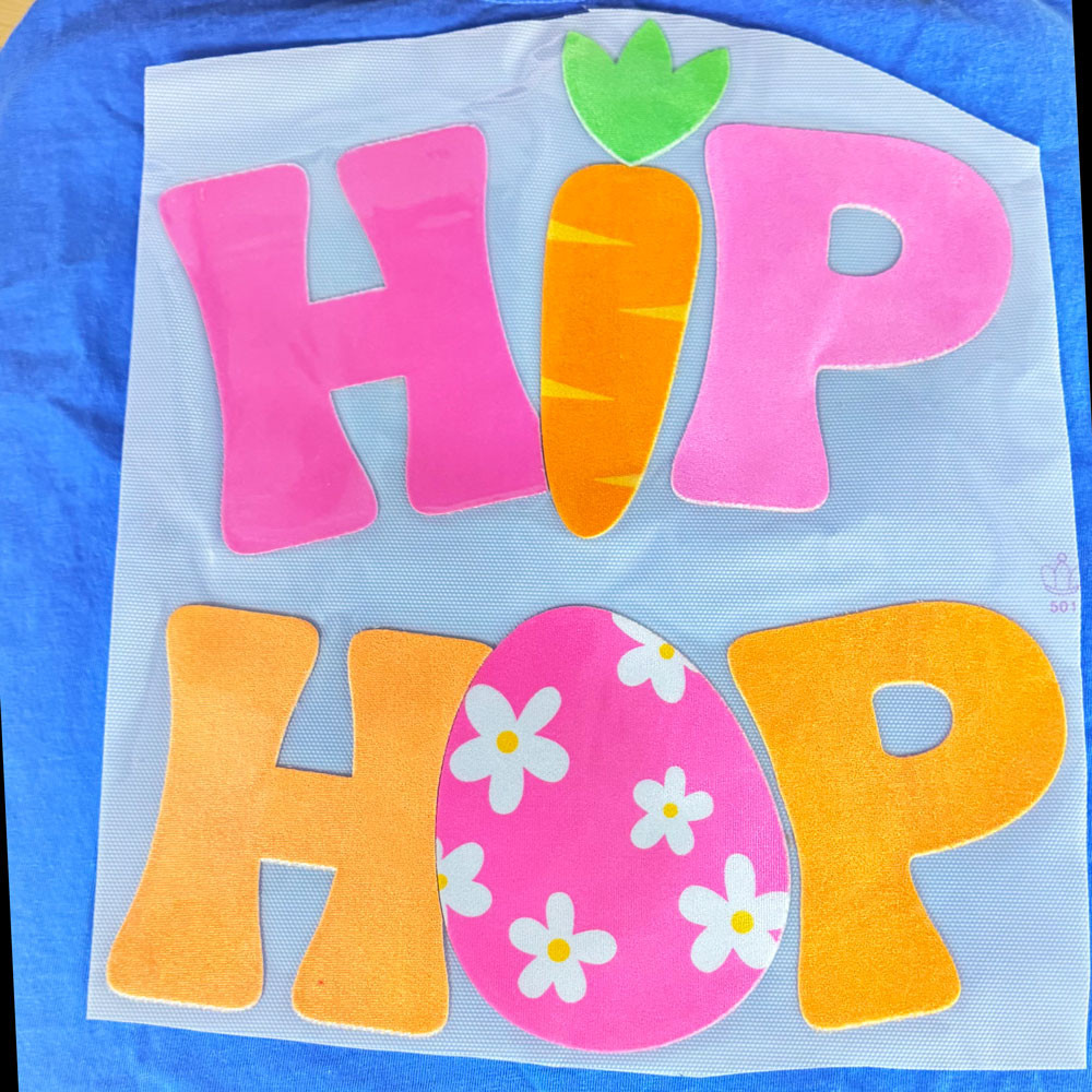 Hip Hop Felt Fabric Patch | Wholesale Heat Press Patch for Easter Apparel